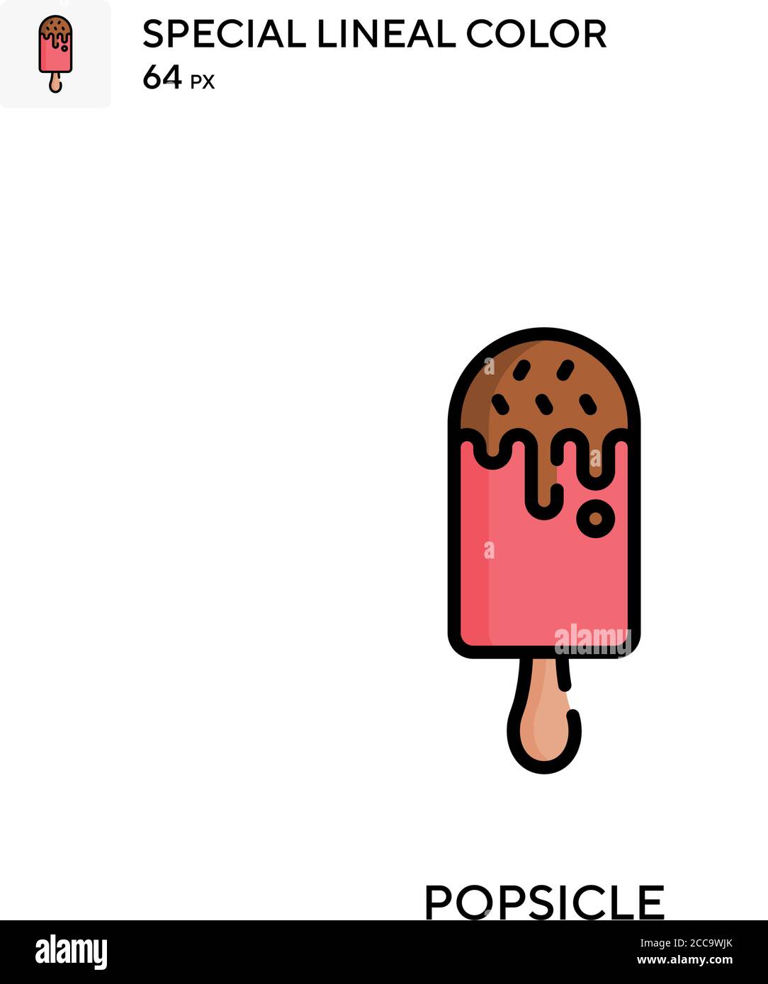 Popsicle Special lineal color vector icon. Illustration symbol design ...