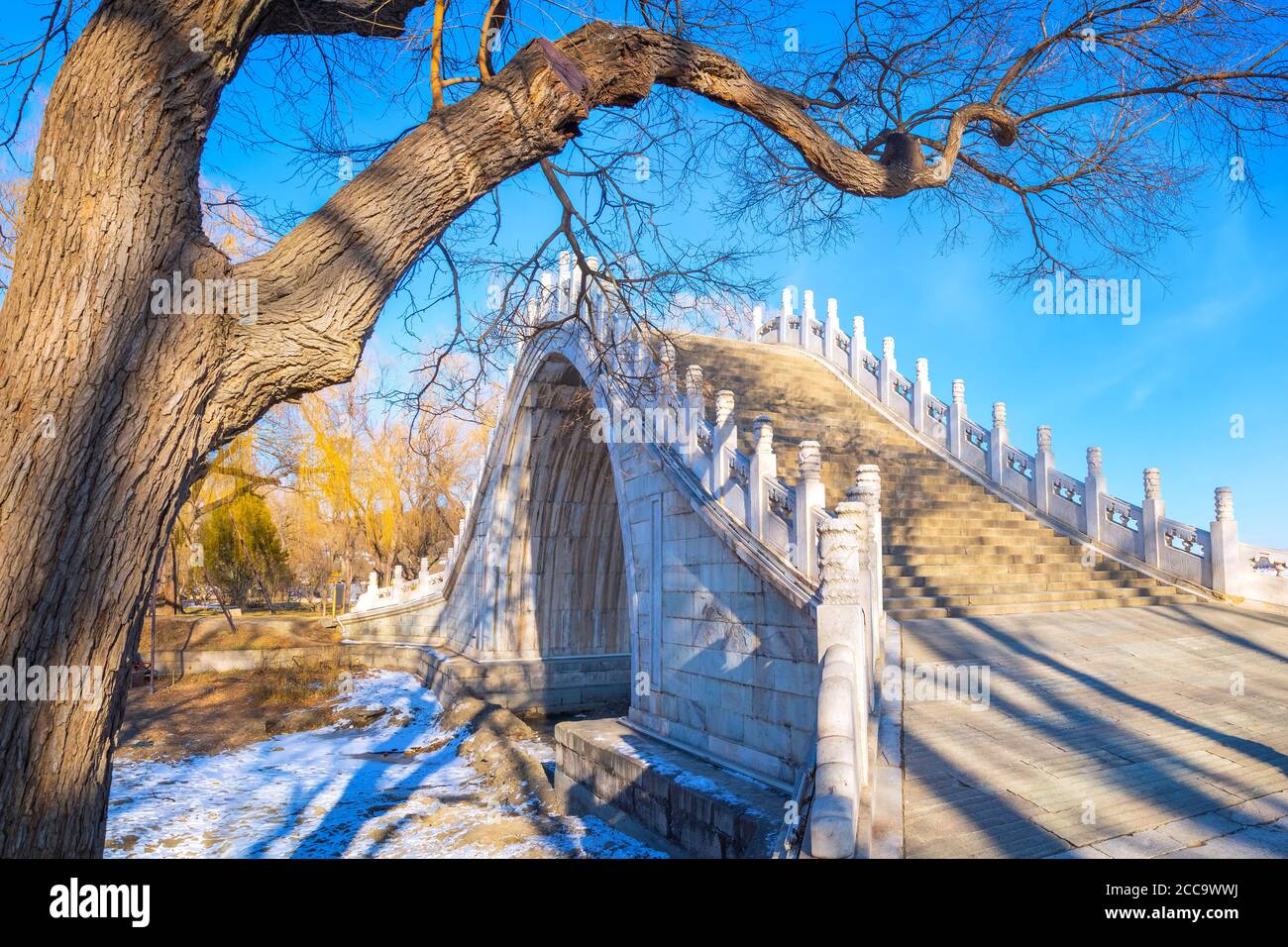 Beijing, China - Jan 13 2020: The Jade Belt Bridge is an 18th-century ...