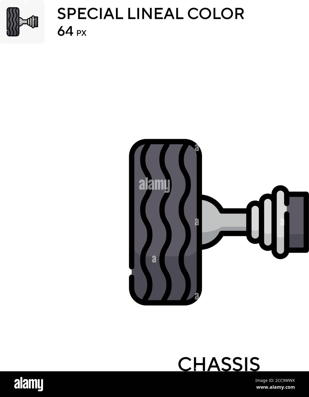 Chassis Special lineal color vector icon. Illustration symbol design ...