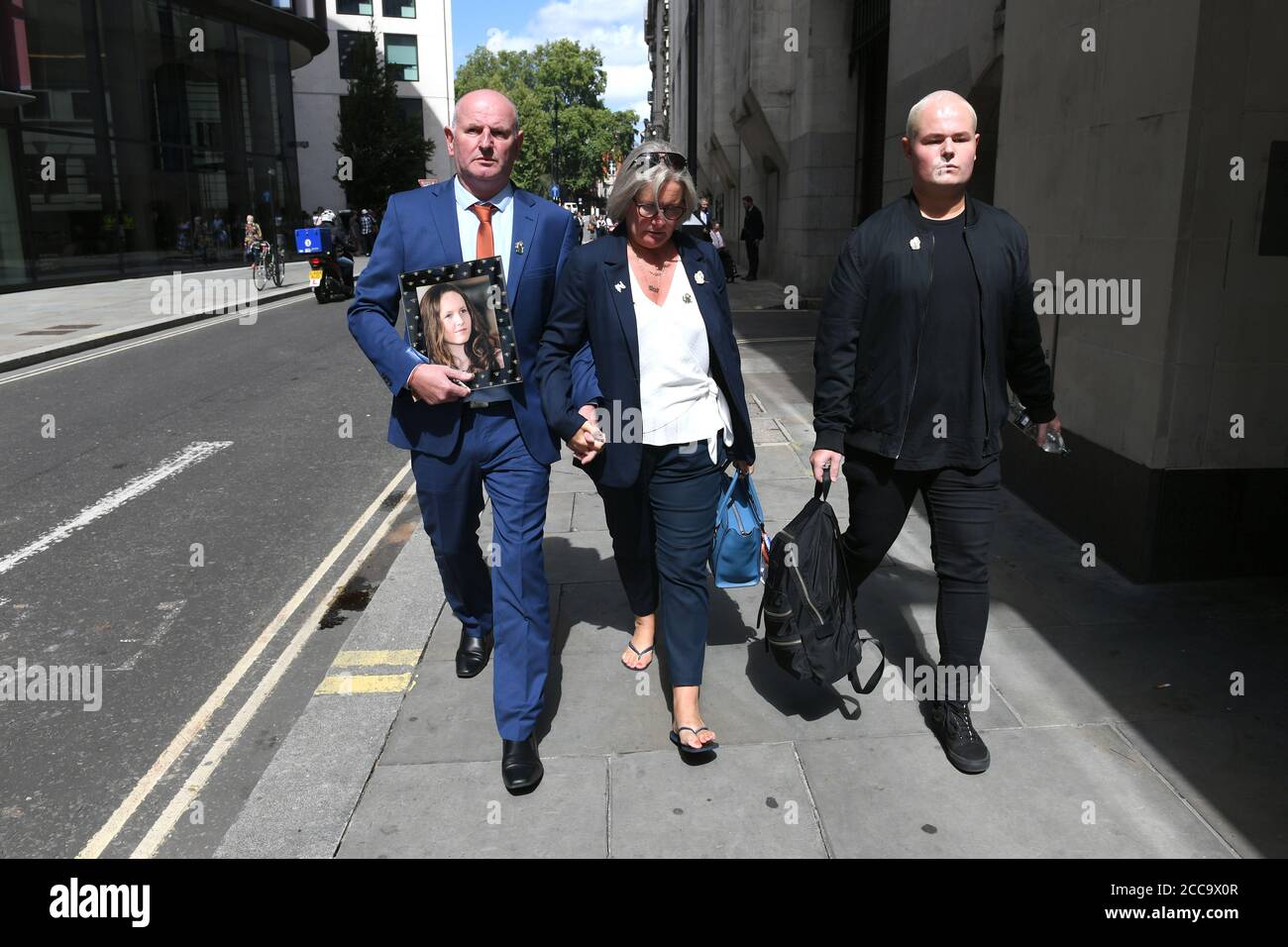 (Left and centre) Michael and Joanne Hurley the parents of Megan Hurley ...