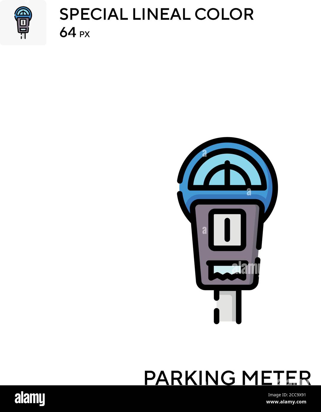 Parking meter Special lineal color vector icon. Illustration symbol ...