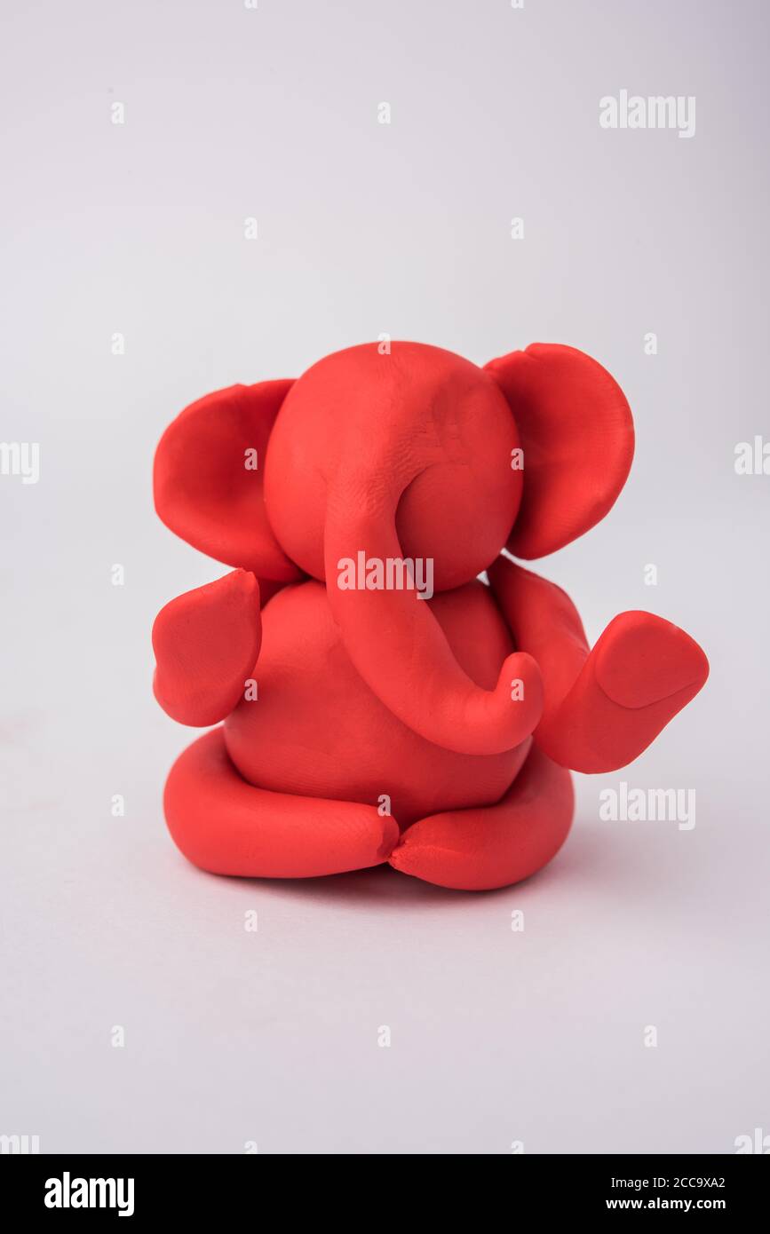 Homemade Lord Ganesha idol for Ganesh Chaturthi Festival using ...