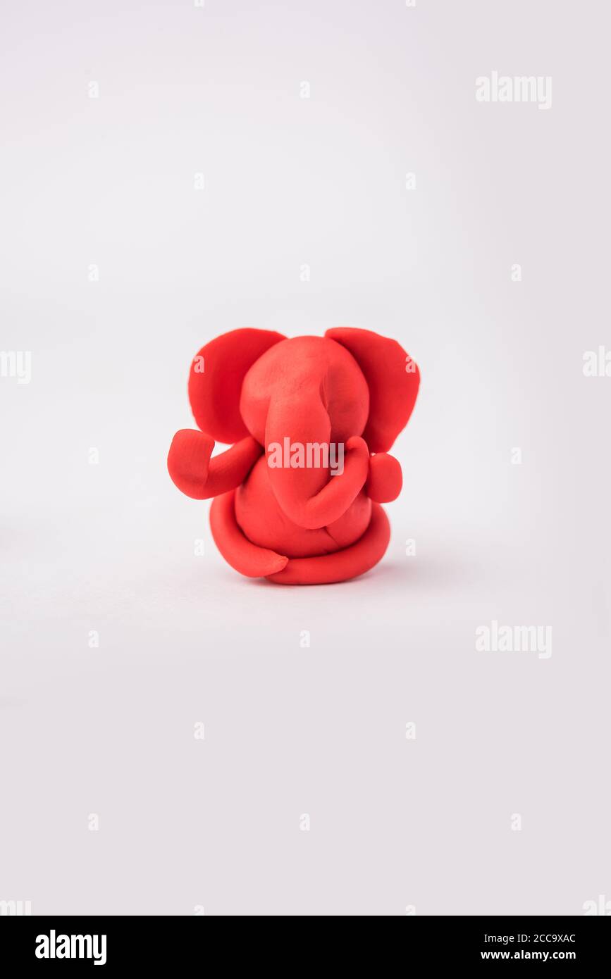 Homemade Lord Ganesha idol for Ganesh Chaturthi Festival using ...