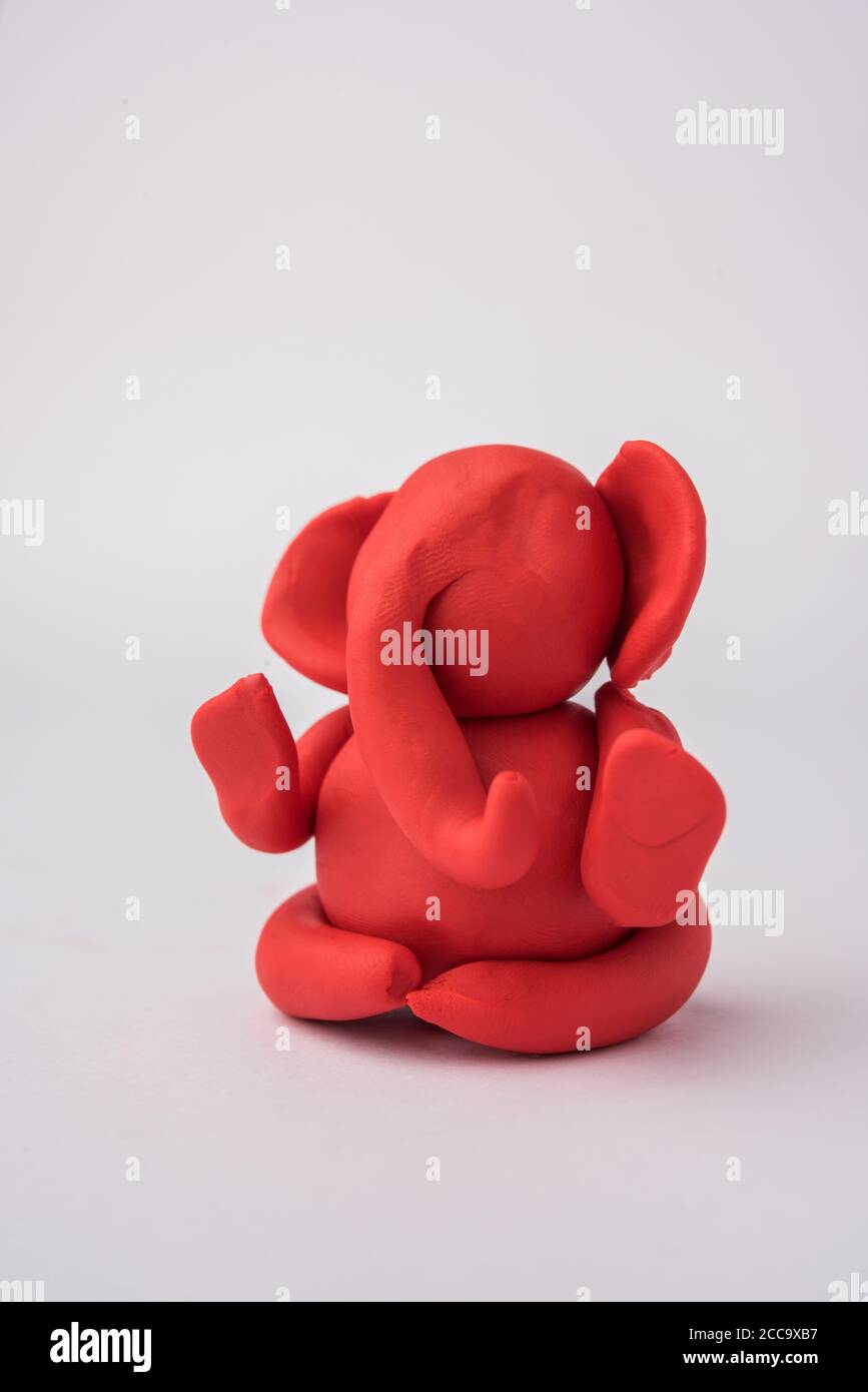 Homemade Lord Ganesha idol for Ganesh Chaturthi Festival using ...