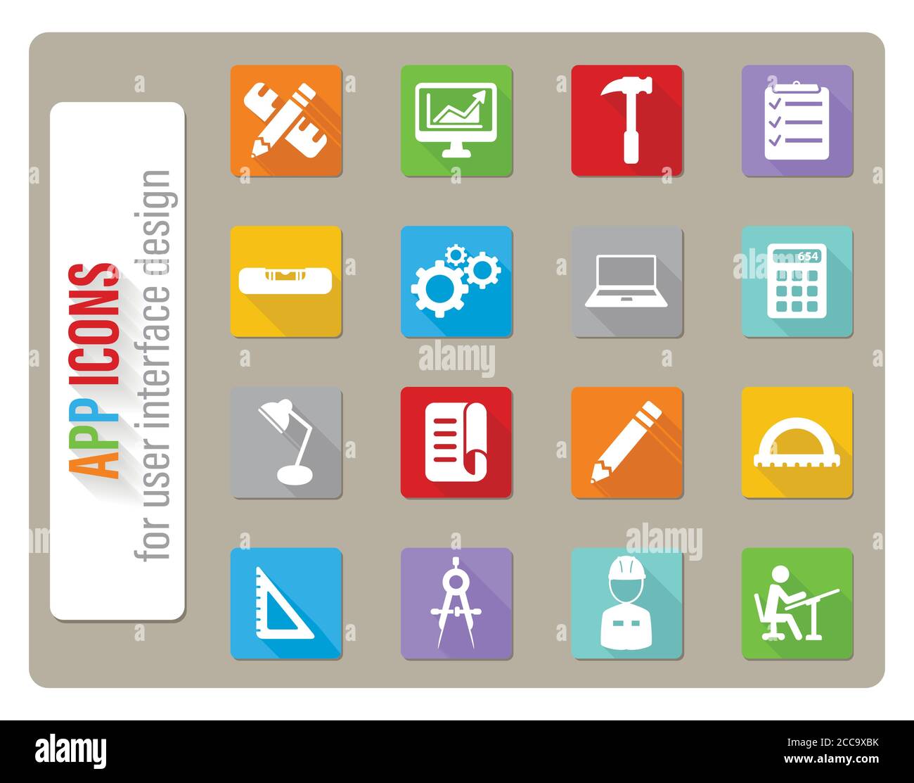 Engineering simply icons Stock Vector Image & Art - Alamy