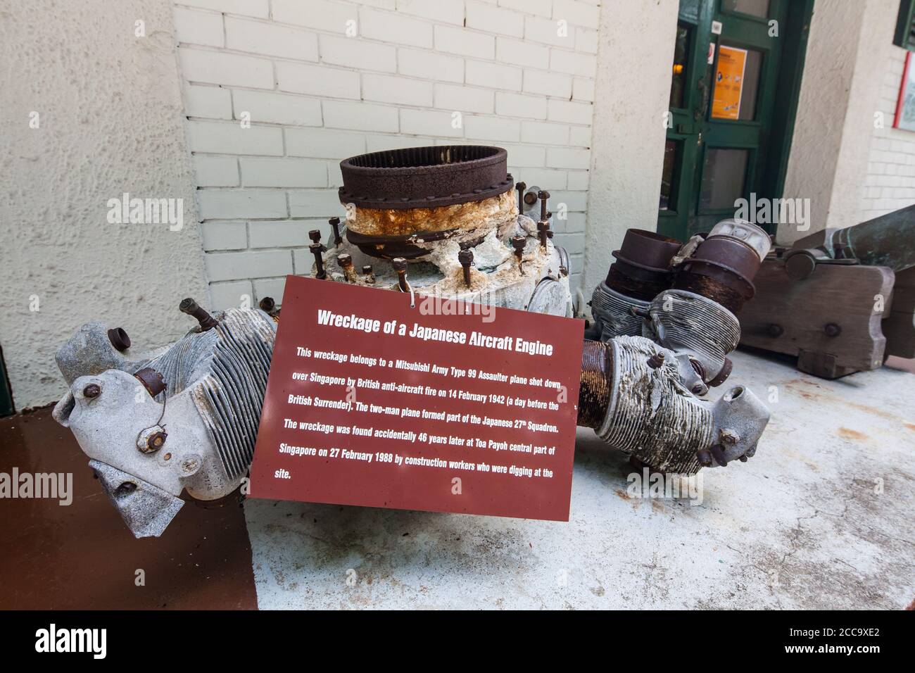 Wreckage of a Japanese Aircraft Engine from battlefield on display at ...