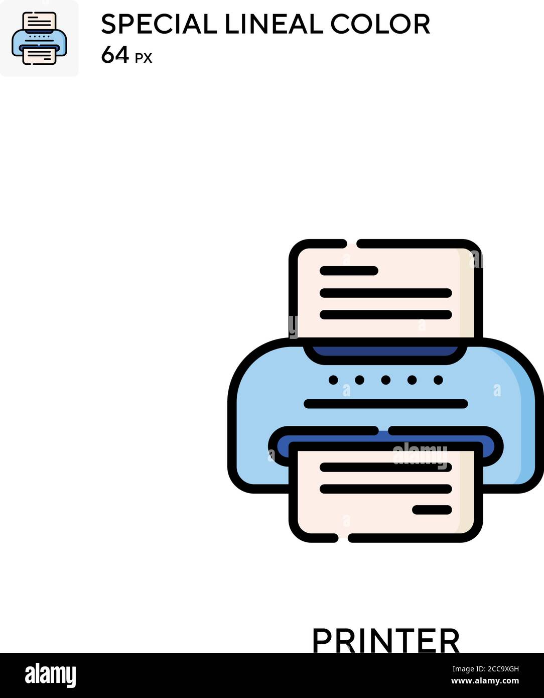 Printer Special lineal color vector icon. Illustration symbol design ...