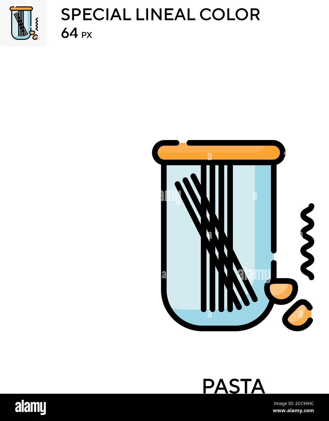 Pasta Special lineal color vector icon. Illustration symbol design ...