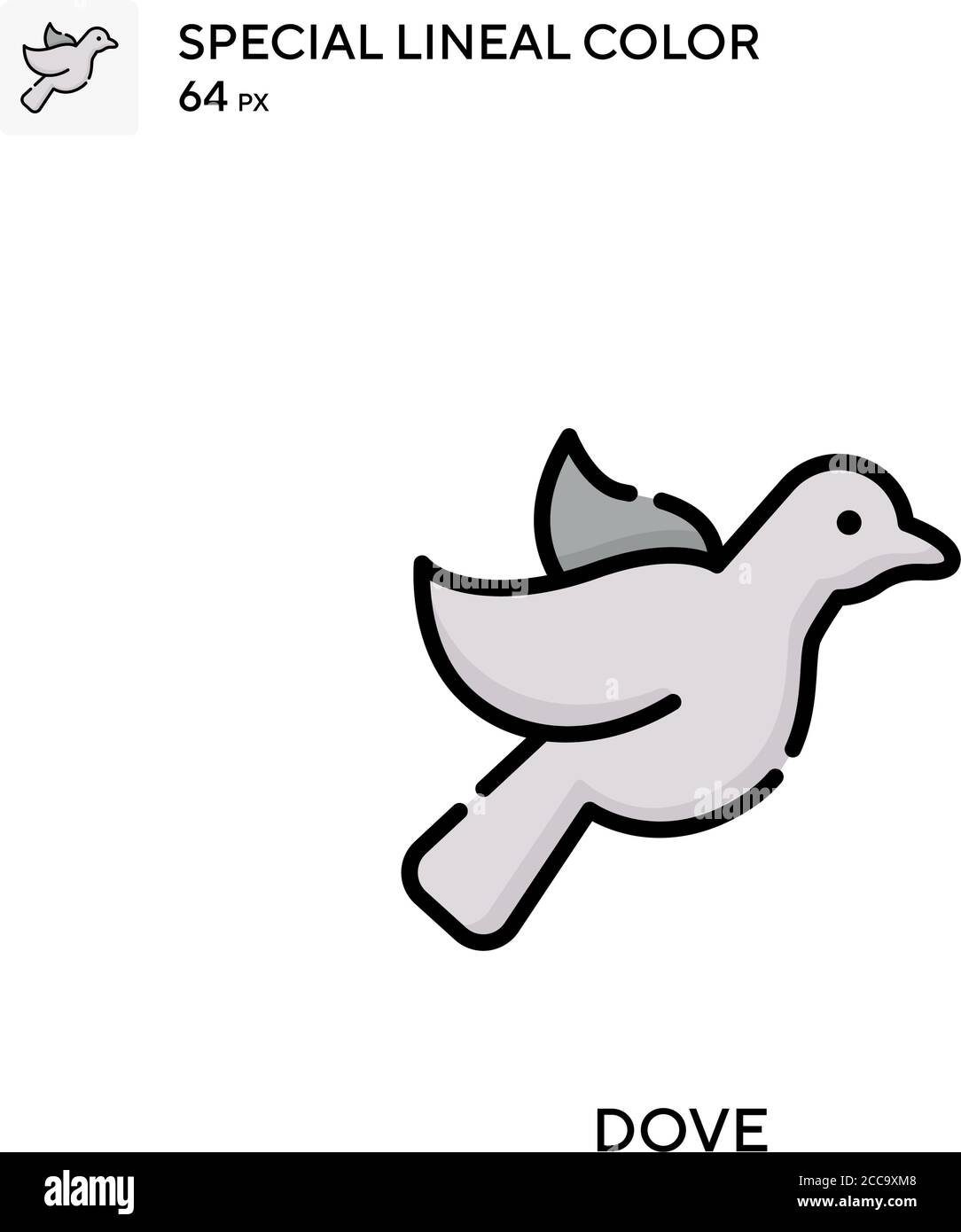 Dove Special lineal color vector icon. Illustration symbol design template for web mobile UI ...