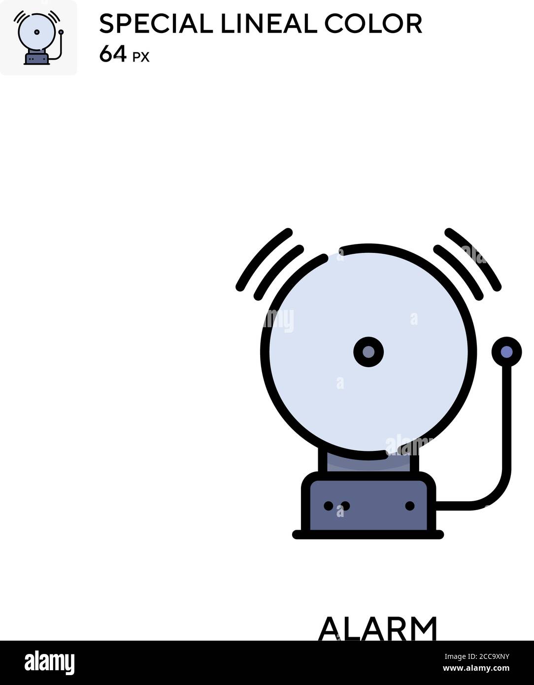 Alarm Special lineal color vector icon. Illustration symbol design ...