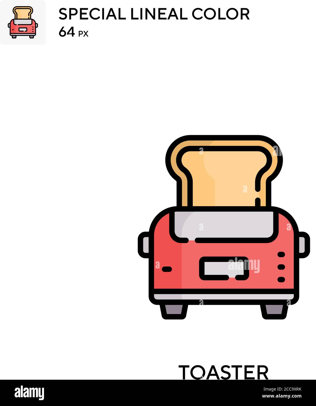 Toaster Special lineal color vector icon. Illustration symbol design ...