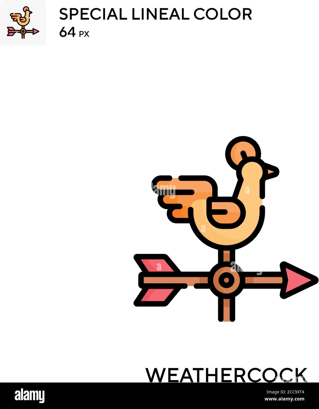 Weathercock Special lineal color vector icon. Illustration symbol ...
