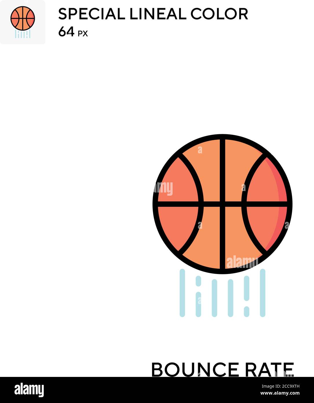 Bounce rate Special lineal color vector icon. Illustration symbol ...