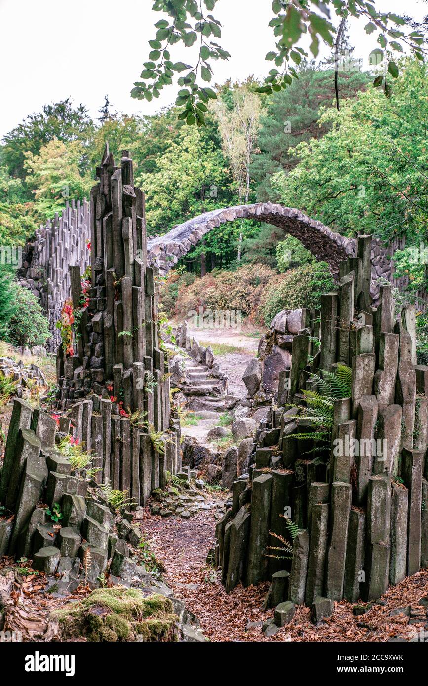 Rakotz Bridge (Rakotzbrucke, Devil's Bridge) in Kromlau, Azalea and ...