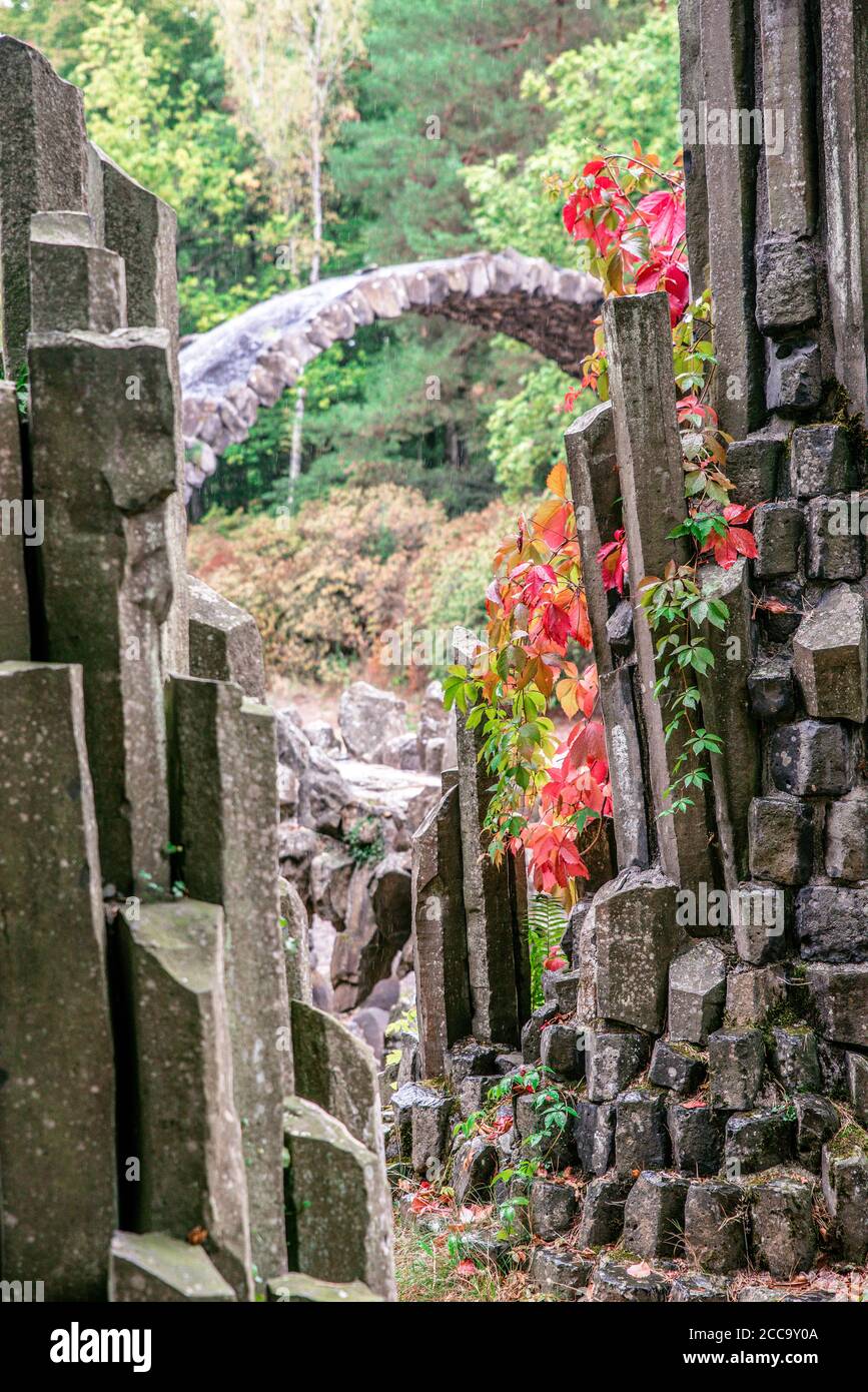 Rakotz Bridge (Rakotzbrucke, Devil's Bridge) in Kromlau, Azalea and ...