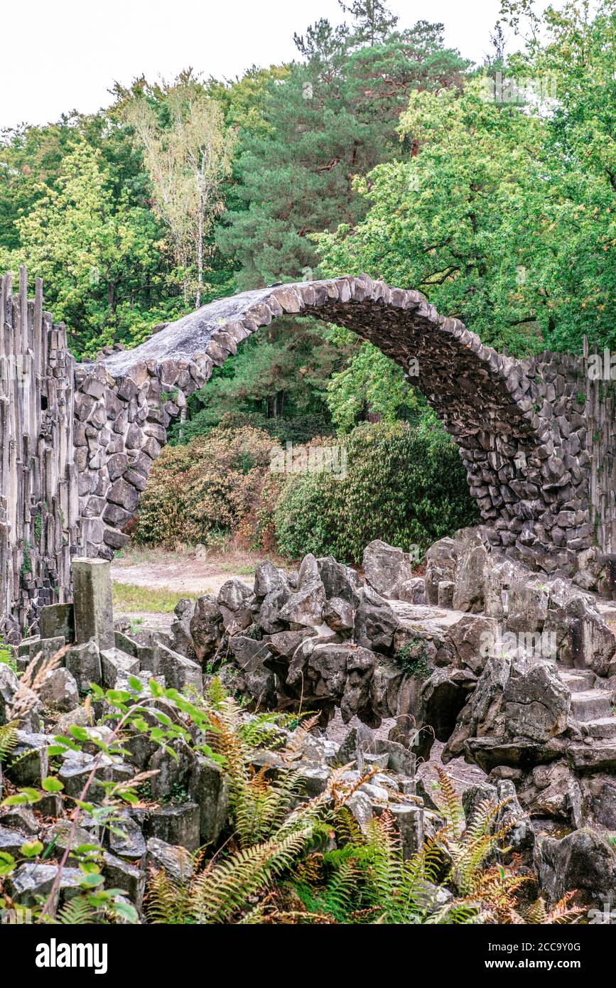 Rakotz Bridge (Rakotzbrucke, Devil's Bridge) in Kromlau, Azalea and ...