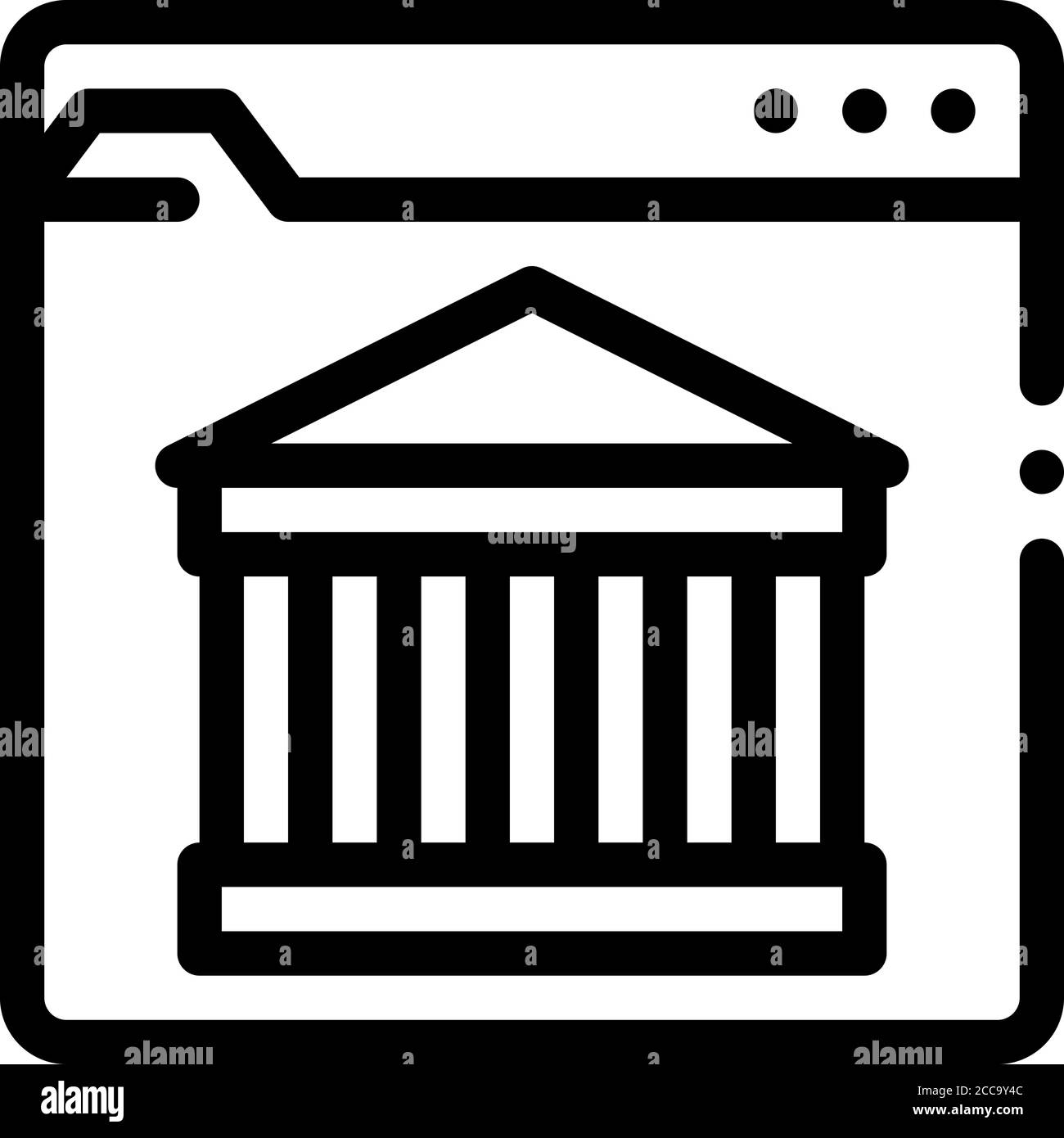 ancient building on web site icon vector outline illustration Stock ...