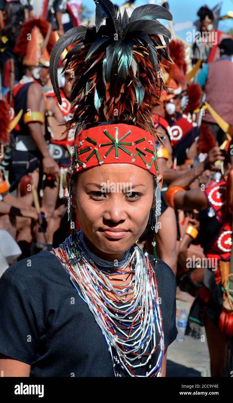 Naga tribal people are celebrating at Hornbill festival, Kohima ...