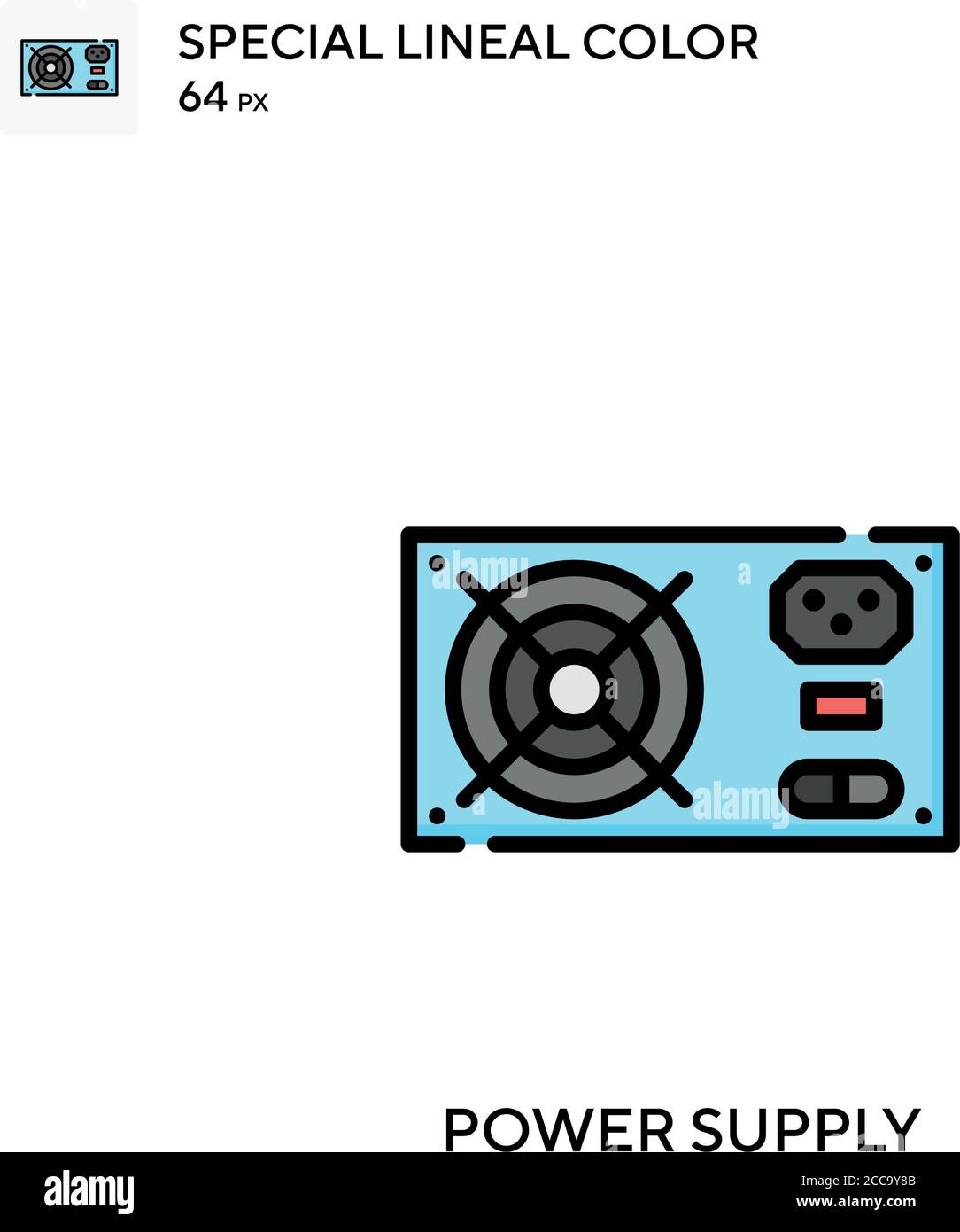 Power supply Special lineal color vector icon. Illustration symbol ...