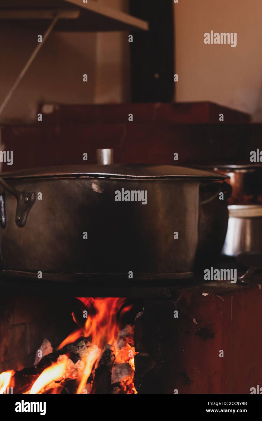 Wood oven in farm countryside concept image Stock Photo - Alamy