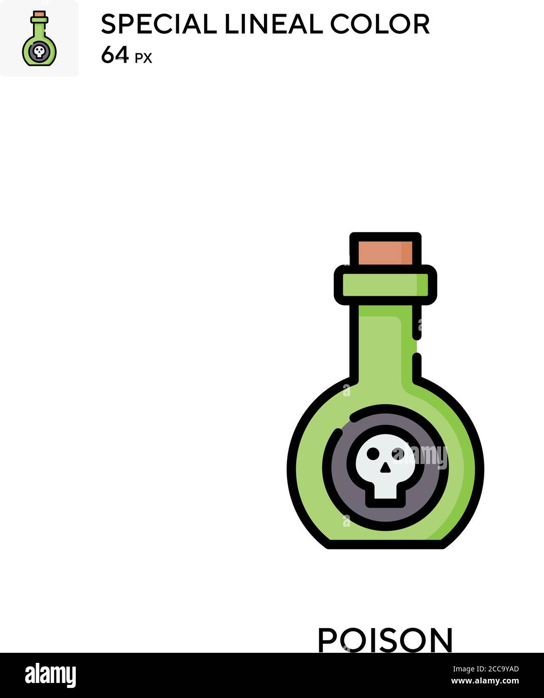 Poison Special lineal color vector icon. Illustration symbol design ...