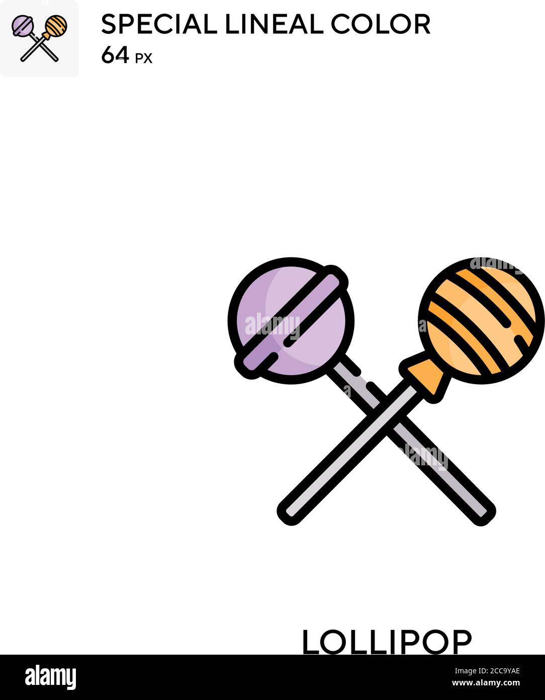 Lollipop Special lineal color vector icon. Illustration symbol design ...