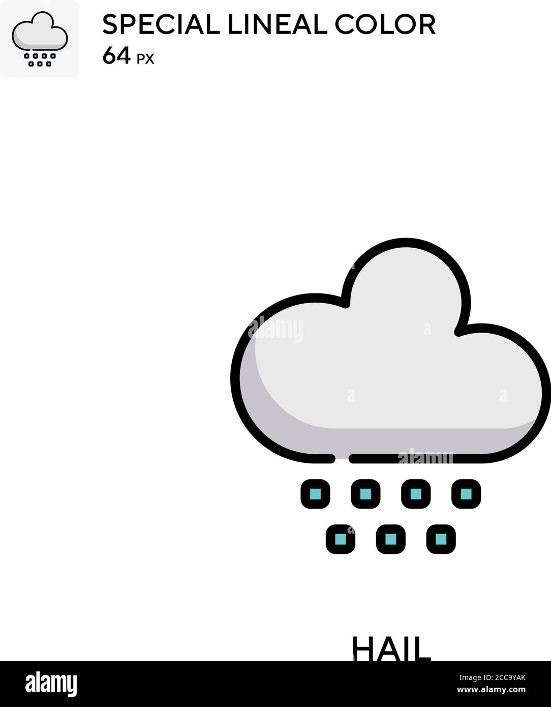 Hail Special lineal color vector icon. Illustration symbol design ...