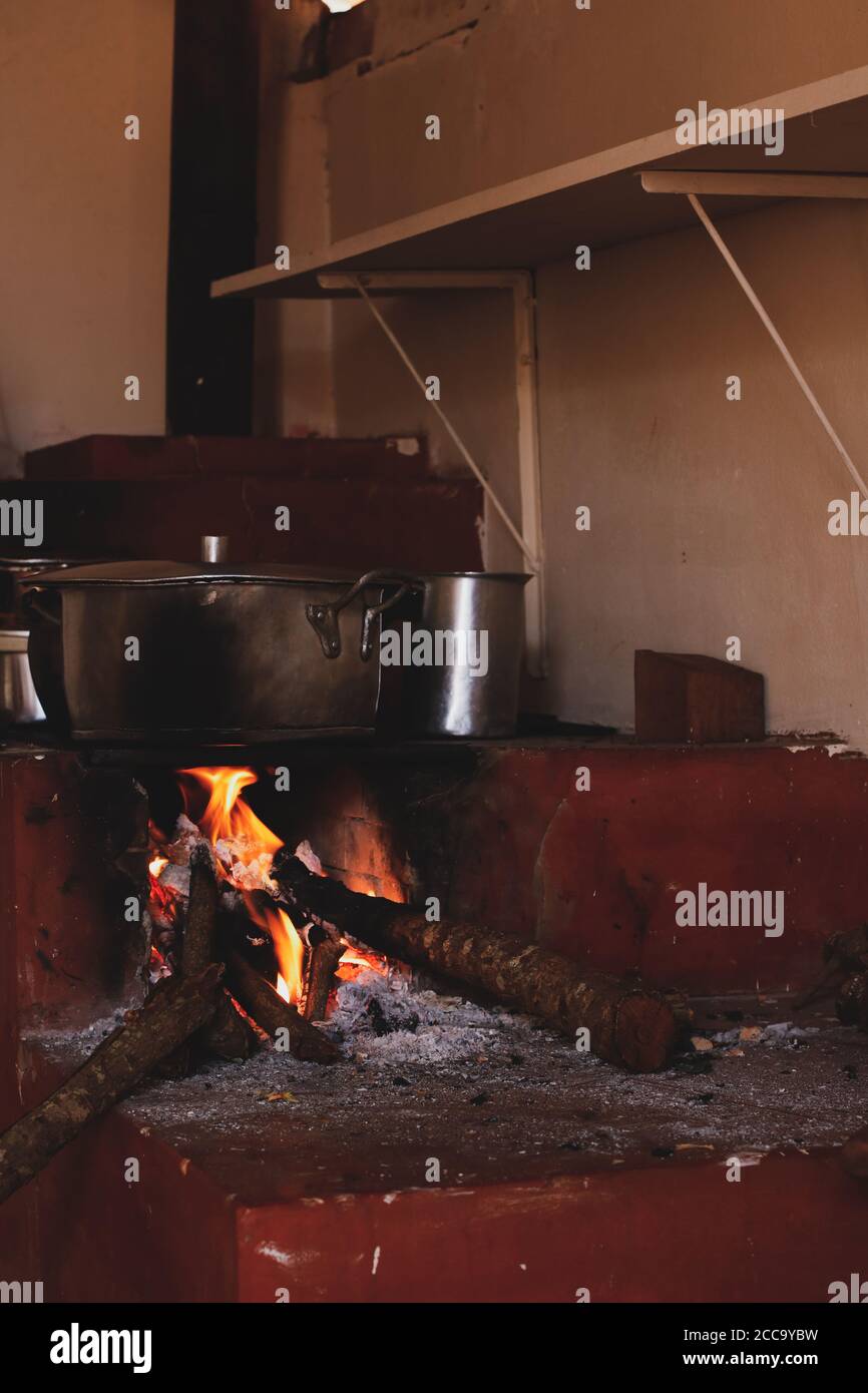 Wood oven in farm countryside concept image Stock Photo - Alamy