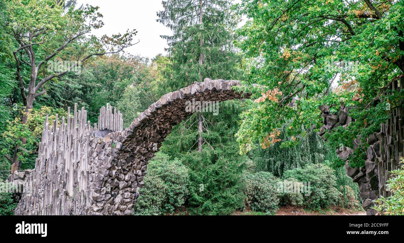 Rakotz Bridge (Rakotzbrucke, Devil's Bridge) in Kromlau, Azalea and ...