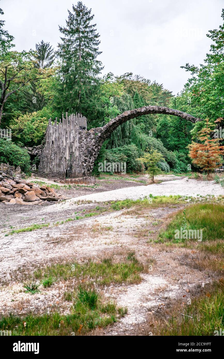 Rakotz Bridge (Rakotzbrucke, Devil's Bridge) in Kromlau, Azalea and ...
