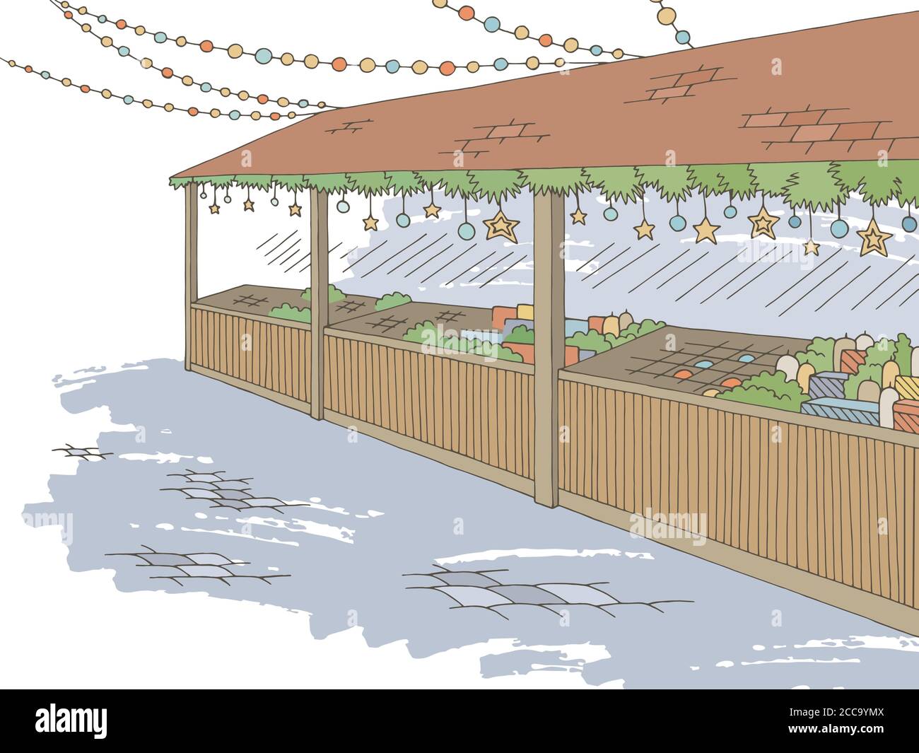 Christmas market fair winter Stock Vector Images - Alamy