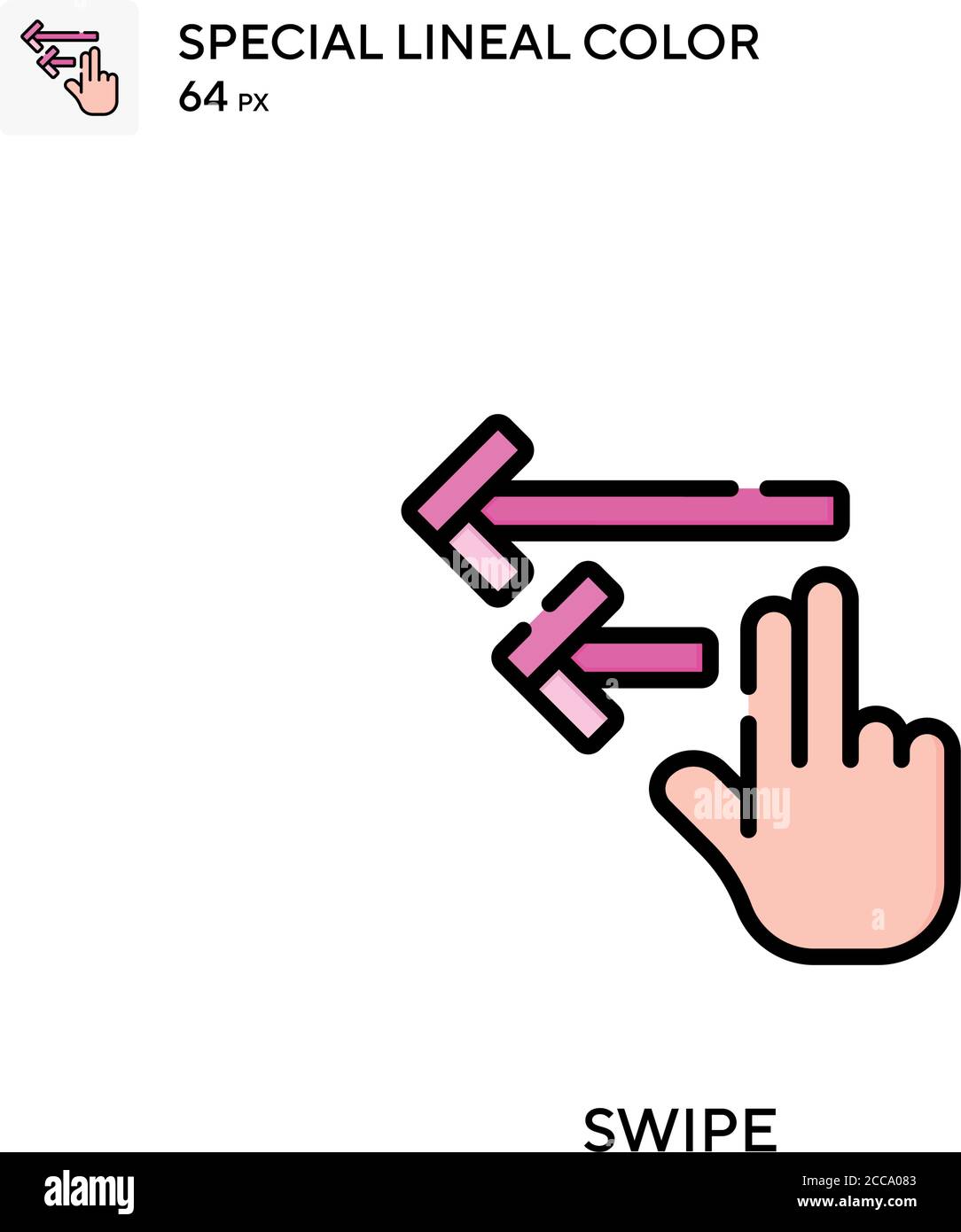 Swipe Special lineal color vector icon. Illustration symbol design ...