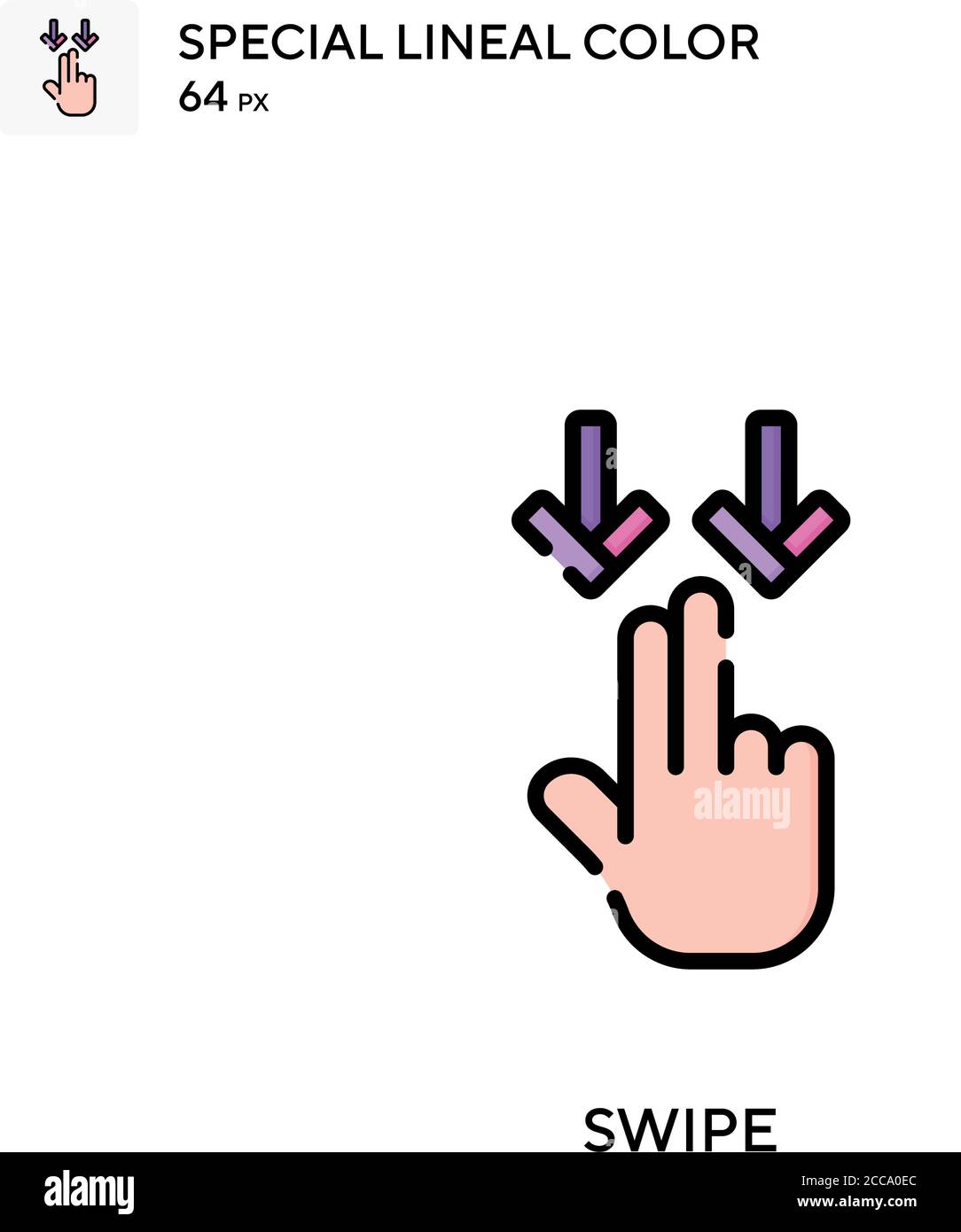 Swipe Special lineal color vector icon. Illustration symbol design ...