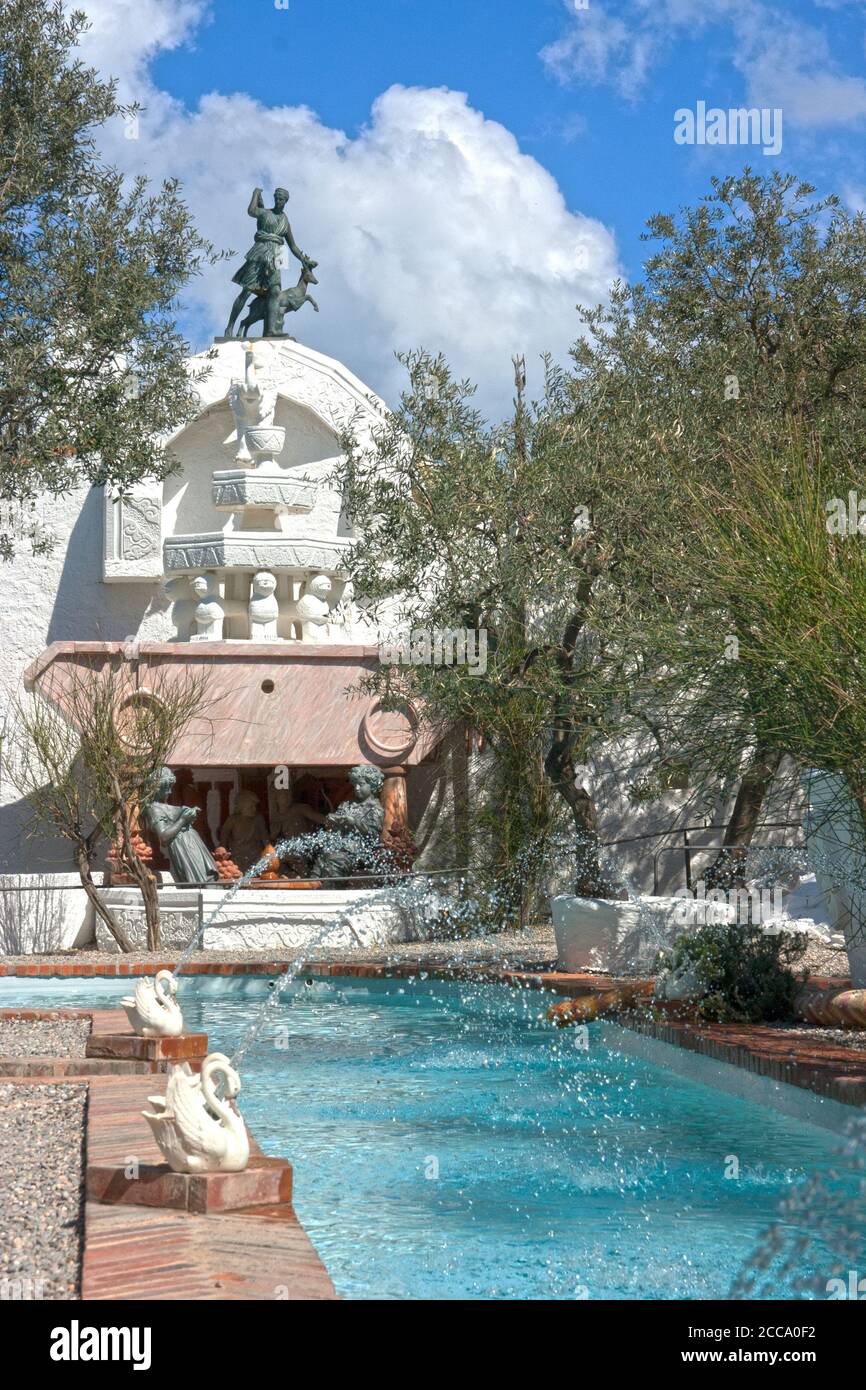 Port Lligat Spain Salvador Dali House The swimming pool has swan-shaped ...