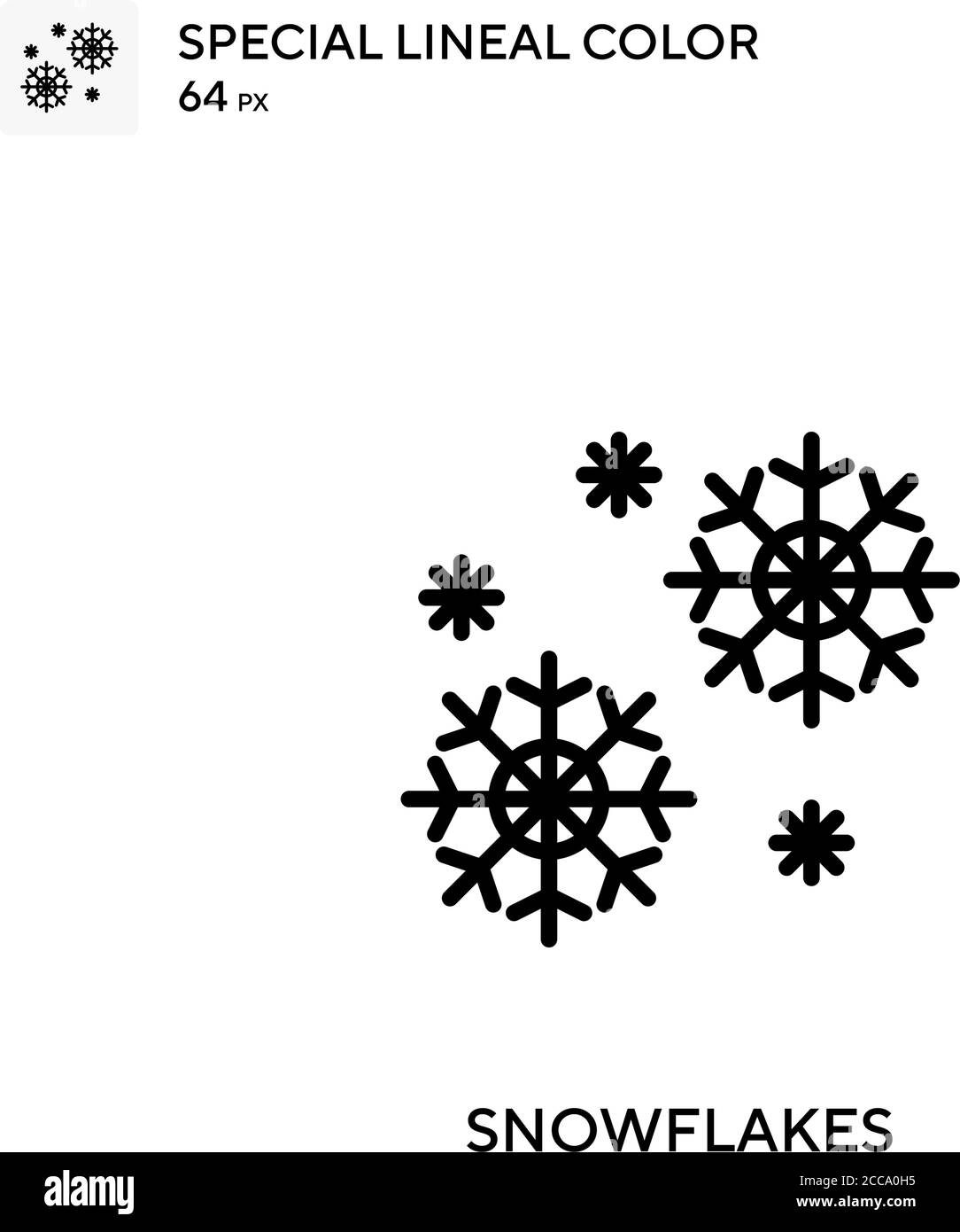 Snowflakes Special lineal color vector icon. Illustration symbol design ...