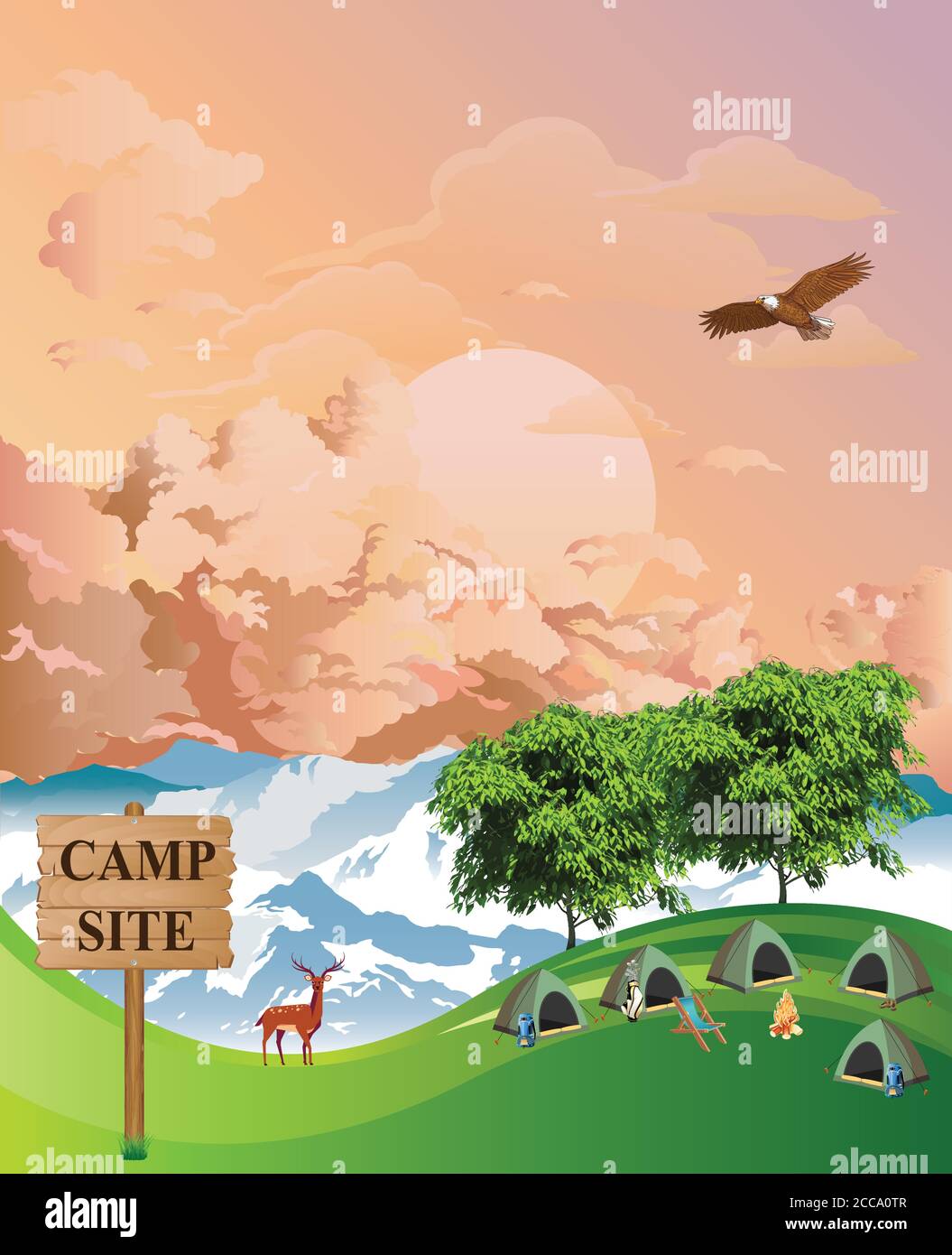 Camp signage Stock Vector Images - Alamy