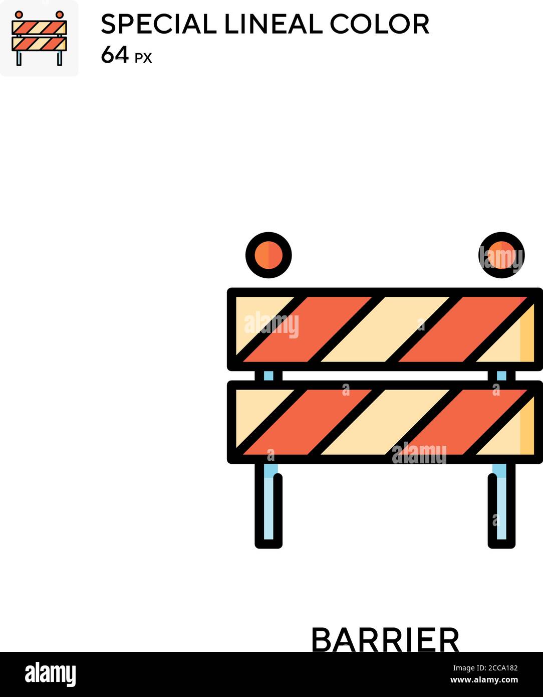 Barrier Special lineal color vector icon. Illustration symbol design ...