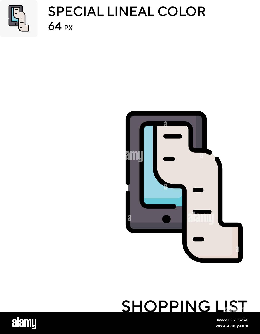 Woman writing shopping list Stock Vector Images - Alamy