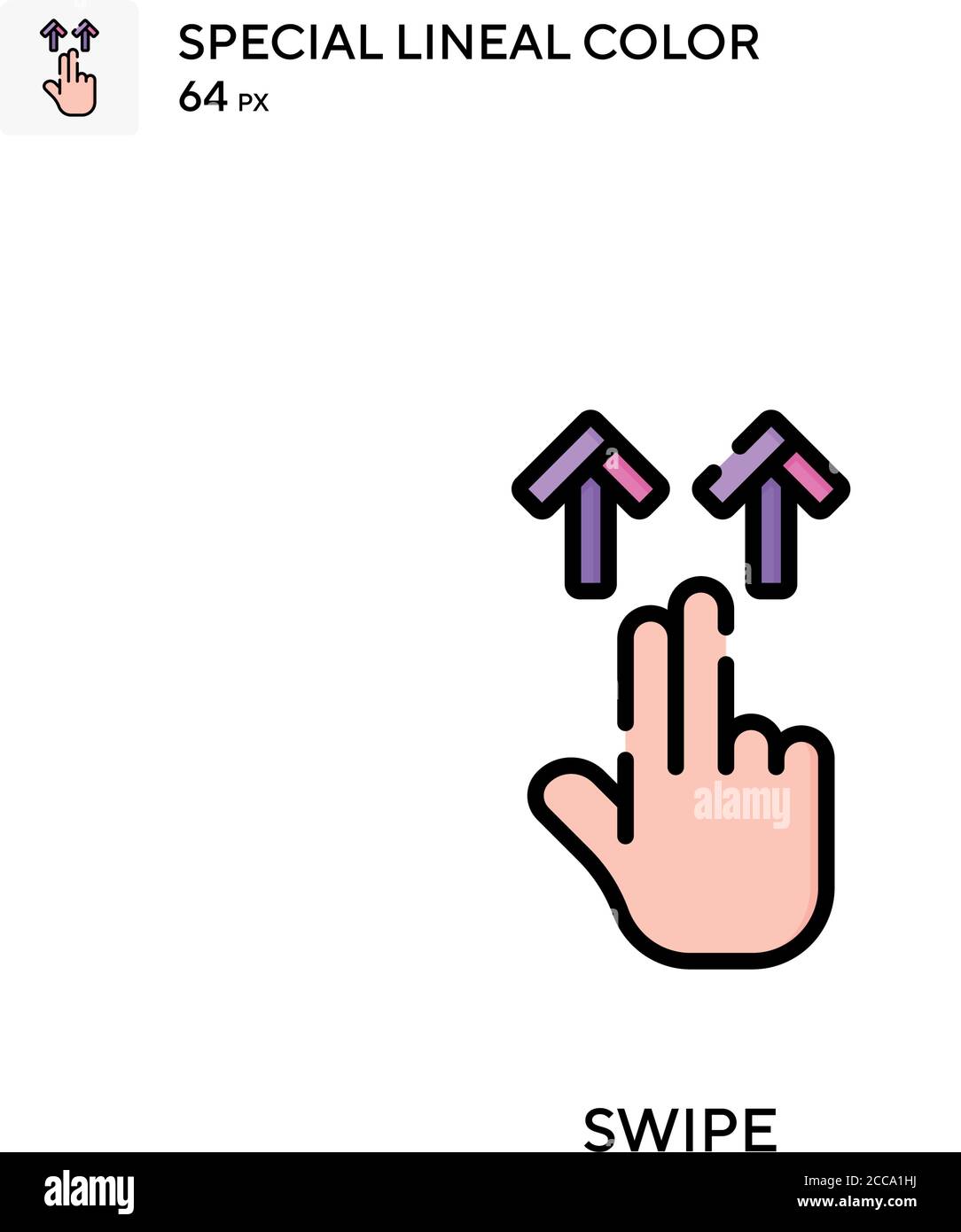 Swipe Special lineal color vector icon. Illustration symbol design ...