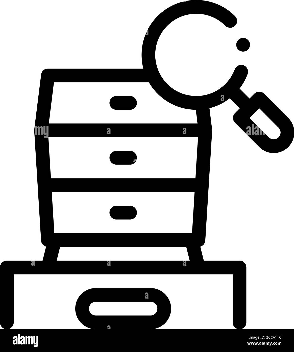 commode research icon vector outline illustration Stock Vector Image ...