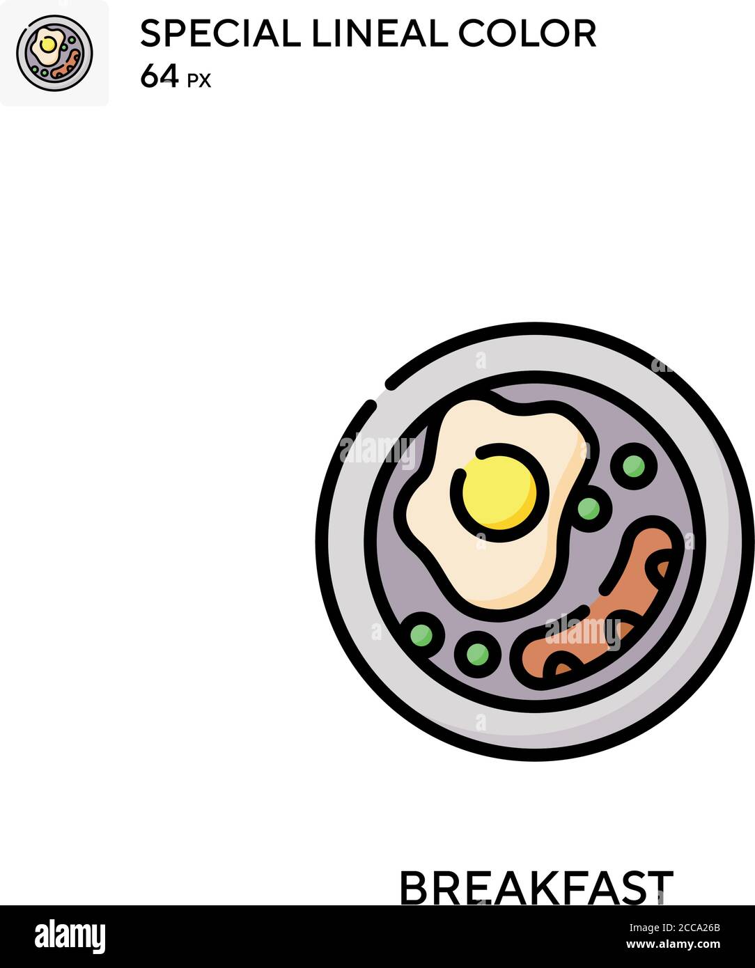 Breakfast Special lineal color vector icon. Illustration symbol design ...