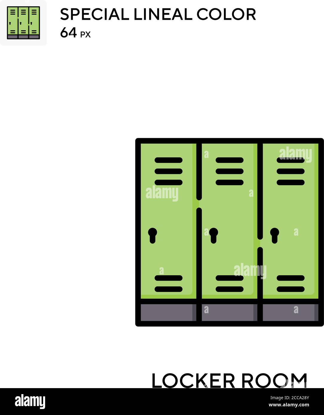 Locker room Special lineal color vector icon. Illustration symbol ...
