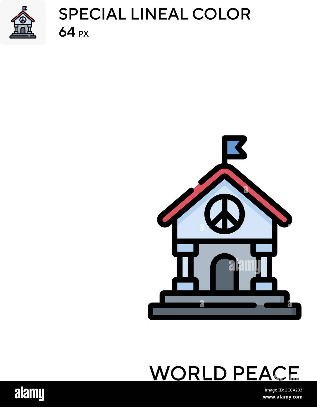 World peace Special lineal color vector icon. Illustration symbol ...