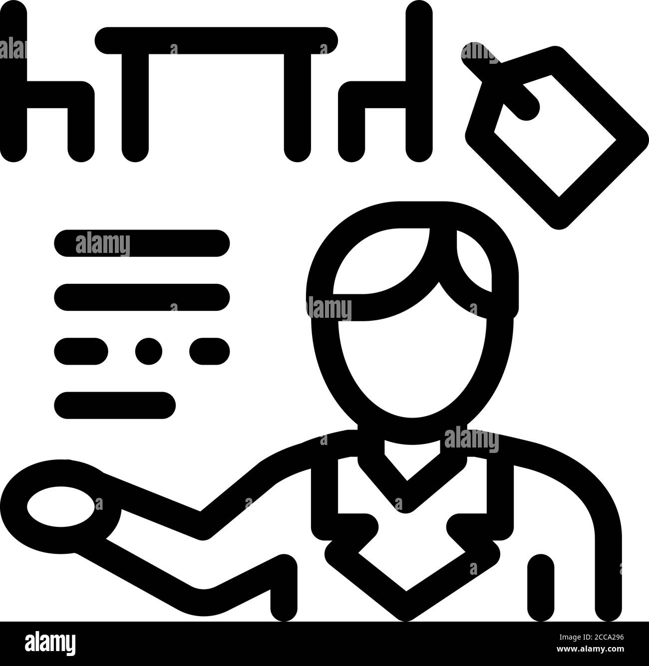 furniture shop manager icon vector outline illustration Stock Vector ...