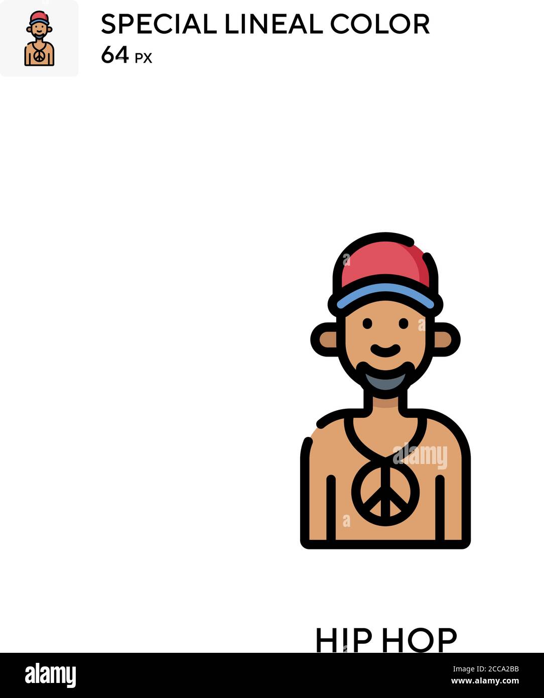Hip hop Special lineal color vector icon. Illustration symbol design ...