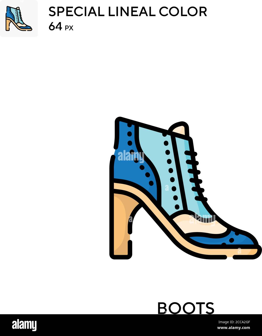 Boots Special lineal color vector icon. Illustration symbol design ...