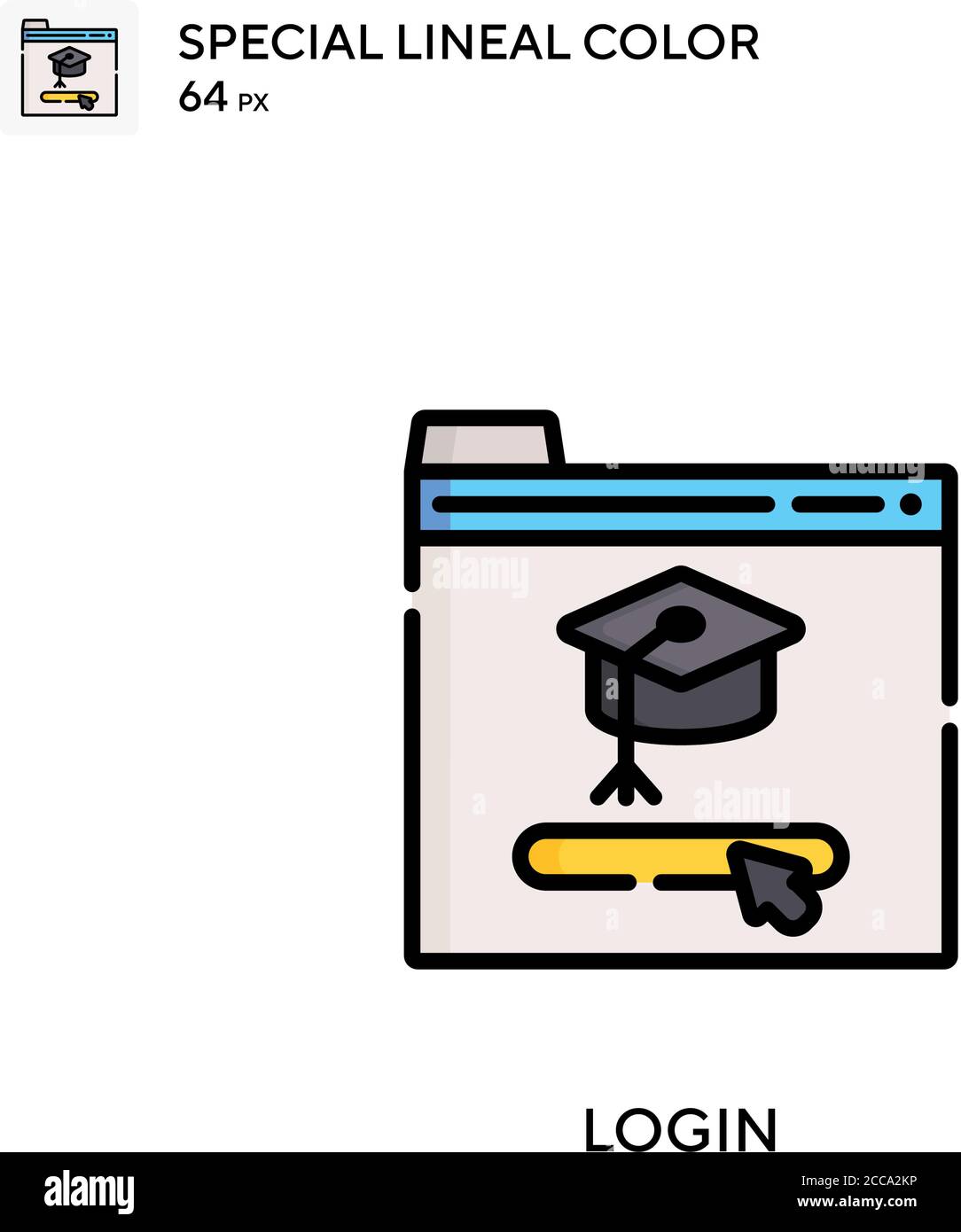 Login Special lineal color vector icon. Illustration symbol design ...