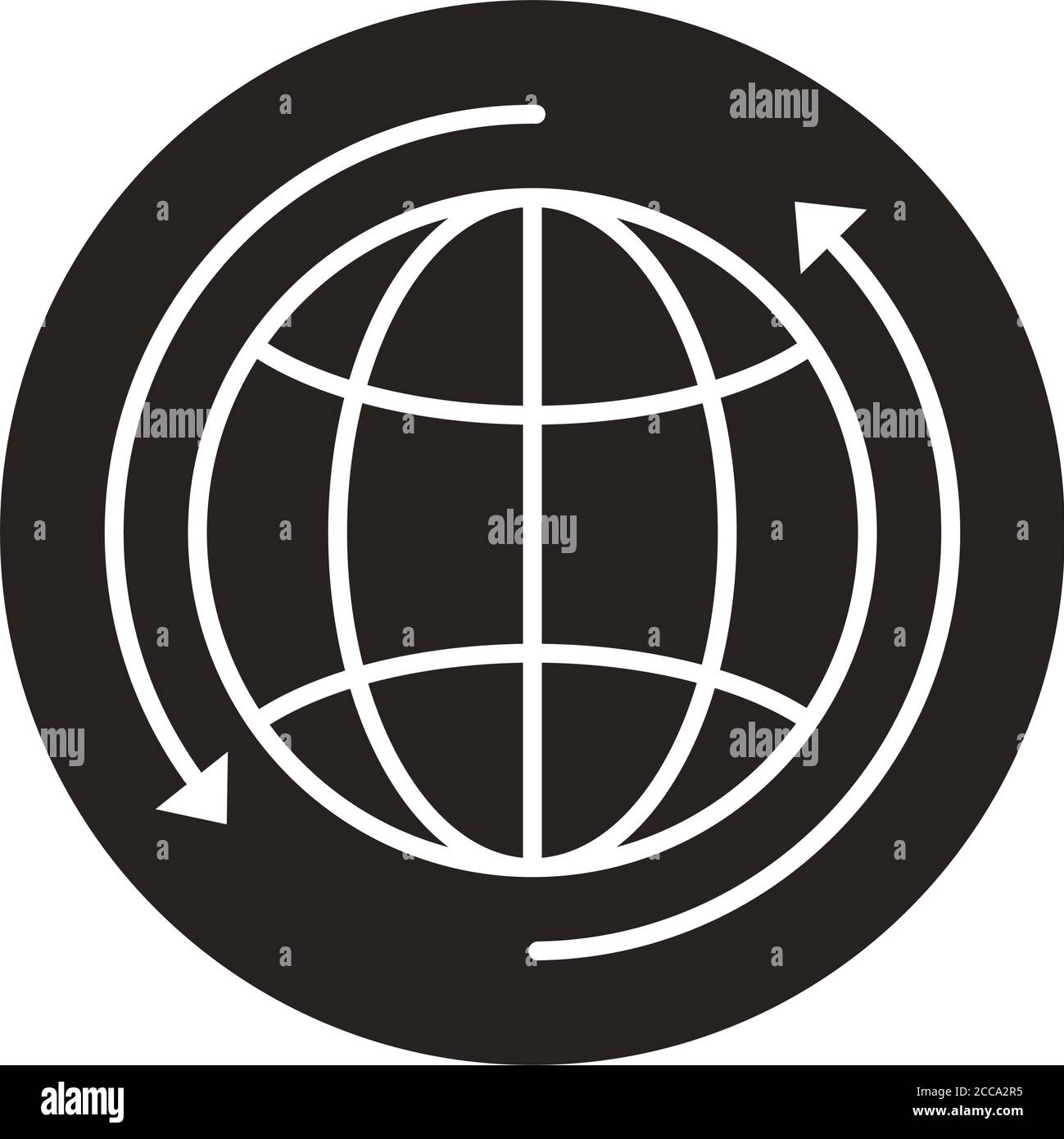Arrows around earth technology concept hi-res stock photography and ...
