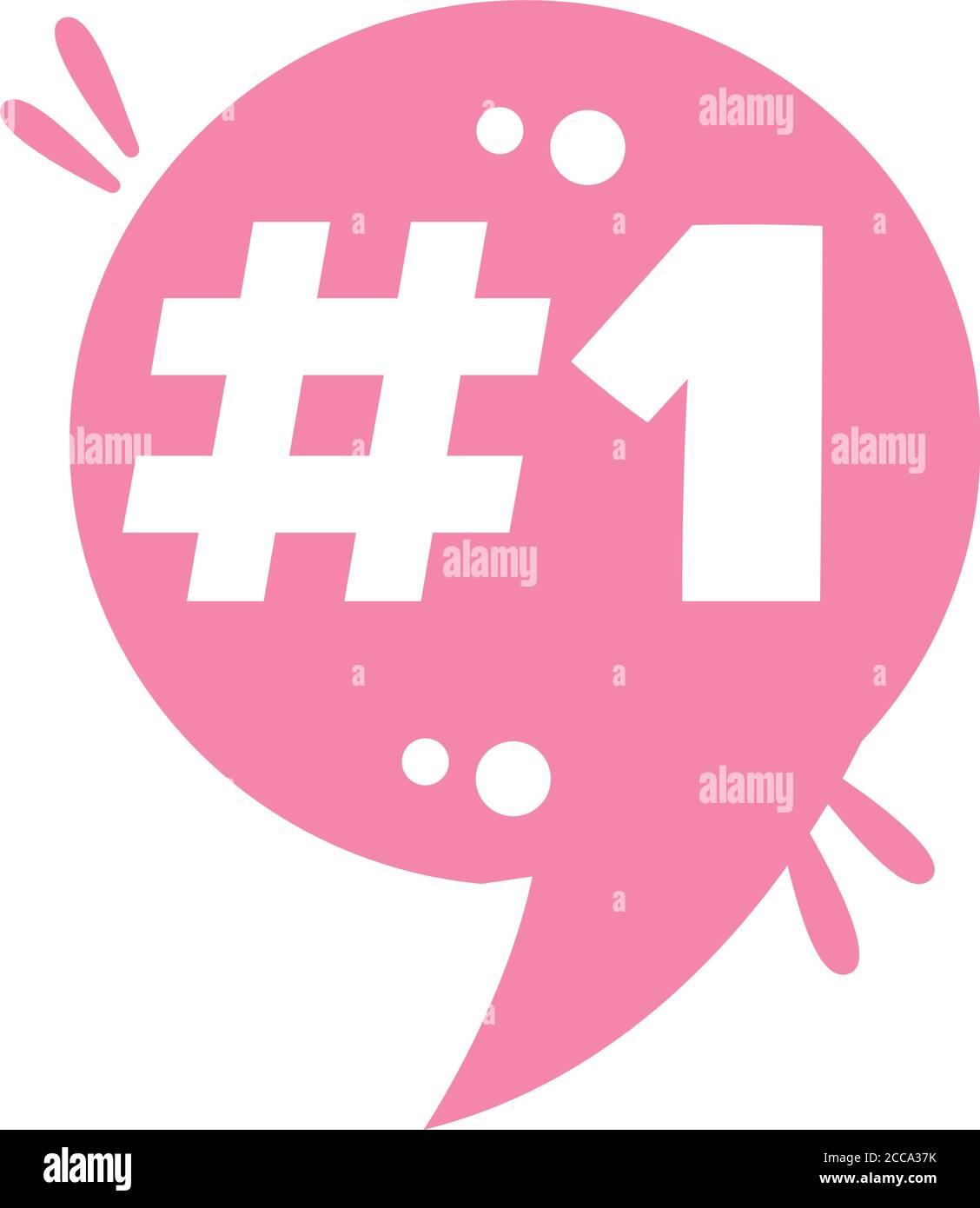 slang speech bubble with number one silhouette style vector ...