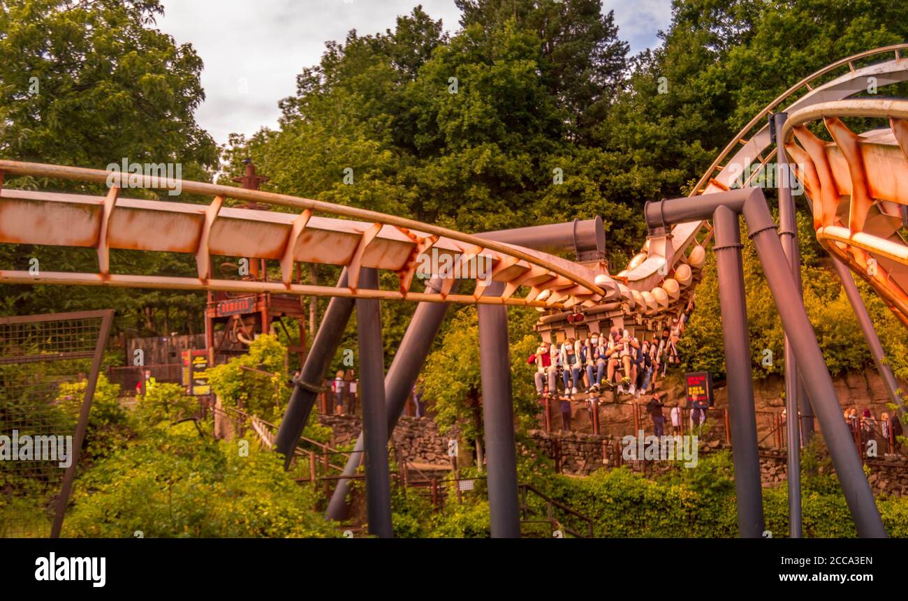 Nemesis ride at Alton Towers, UK Stock Photo - Alamy